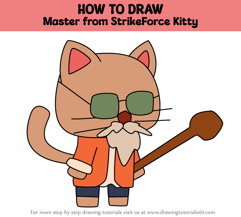 How to Draw Master from StrikeForce Kitty (StrikeForce Kitty) Step by ...