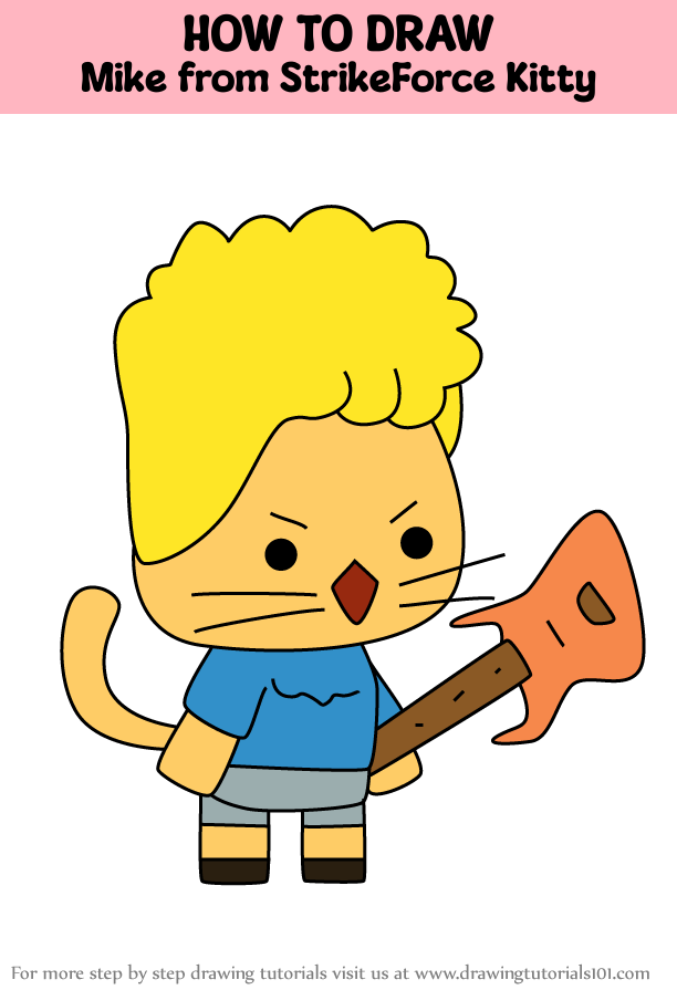 How to Draw Mike from StrikeForce Kitty (StrikeForce Kitty) Step by ...
