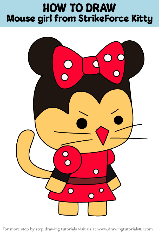 How to Draw Mouse girl from StrikeForce Kitty (StrikeForce Kitty) Step ...