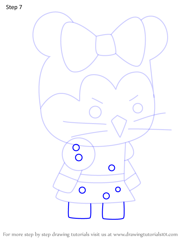 How to Draw Mouse girl from StrikeForce Kitty (StrikeForce Kitty) Step ...