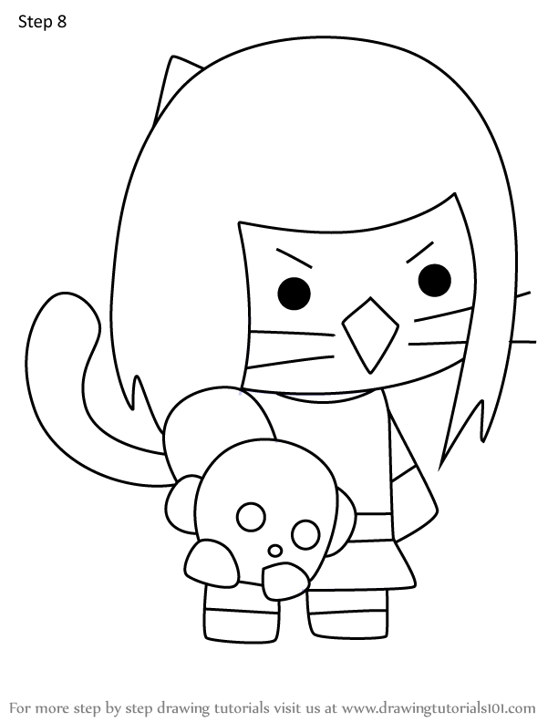 How to Draw Nelly from StrikeForce Kitty (StrikeForce Kitty) Step by ...