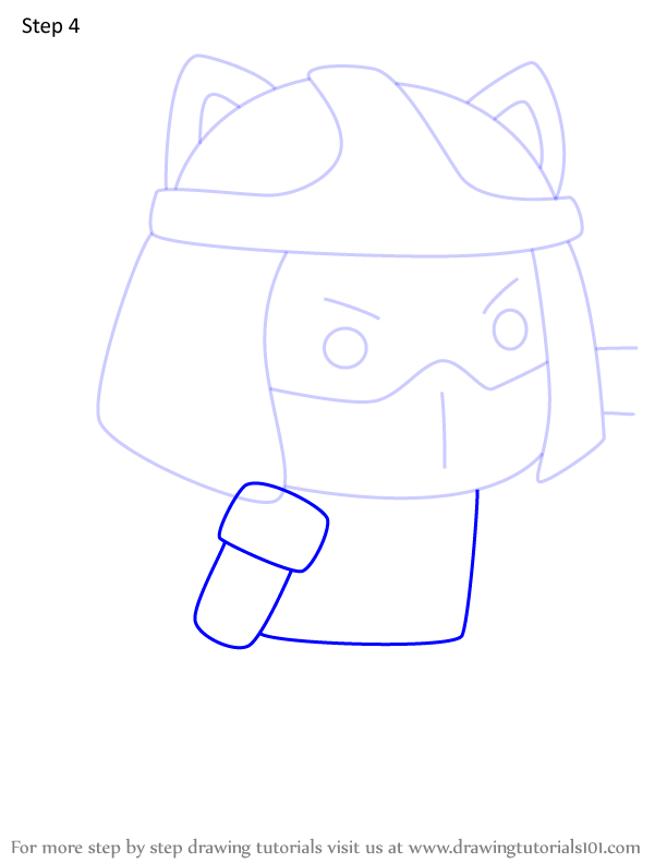 How to Draw Oroku saki from StrikeForce Kitty (StrikeForce Kitty) Step ...