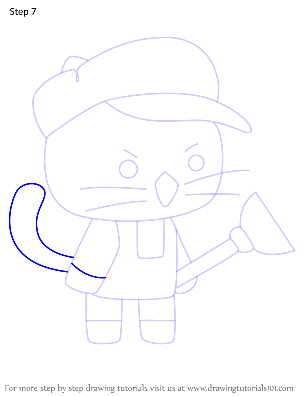 How to Draw Plumber from StrikeForce Kitty (StrikeForce Kitty) Step by ...