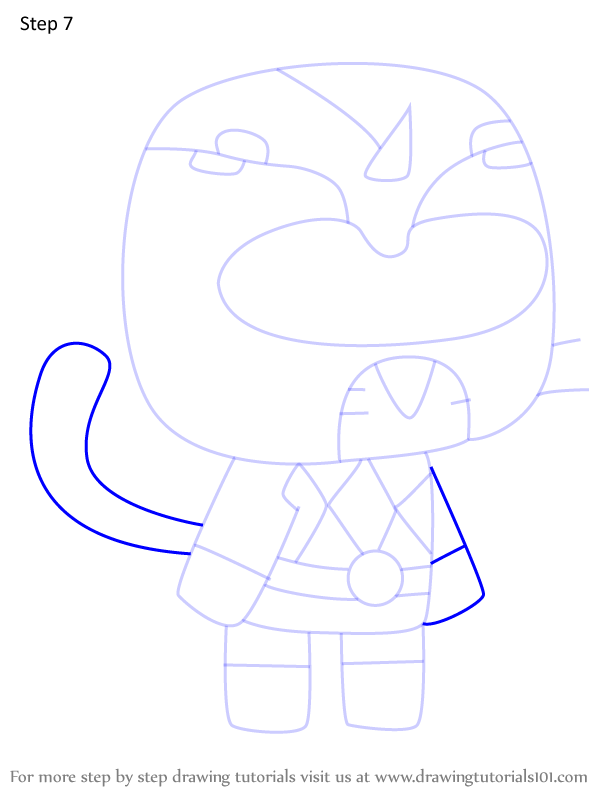 How to Draw Power blue from StrikeForce Kitty (StrikeForce Kitty) Step ...
