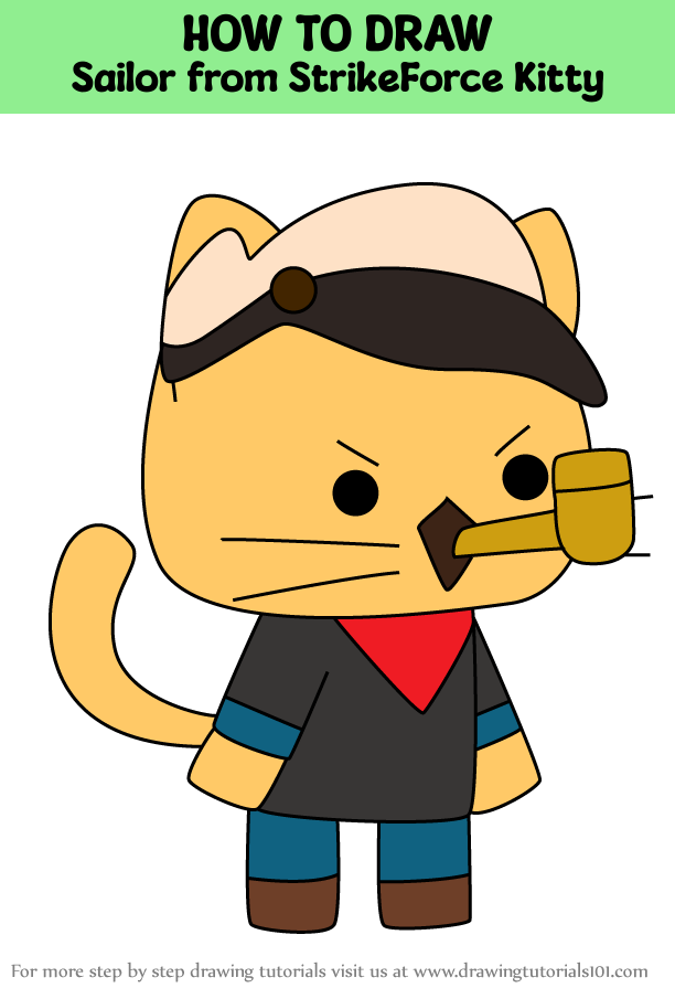 How to Draw Sailor from StrikeForce Kitty (StrikeForce Kitty) Step by ...