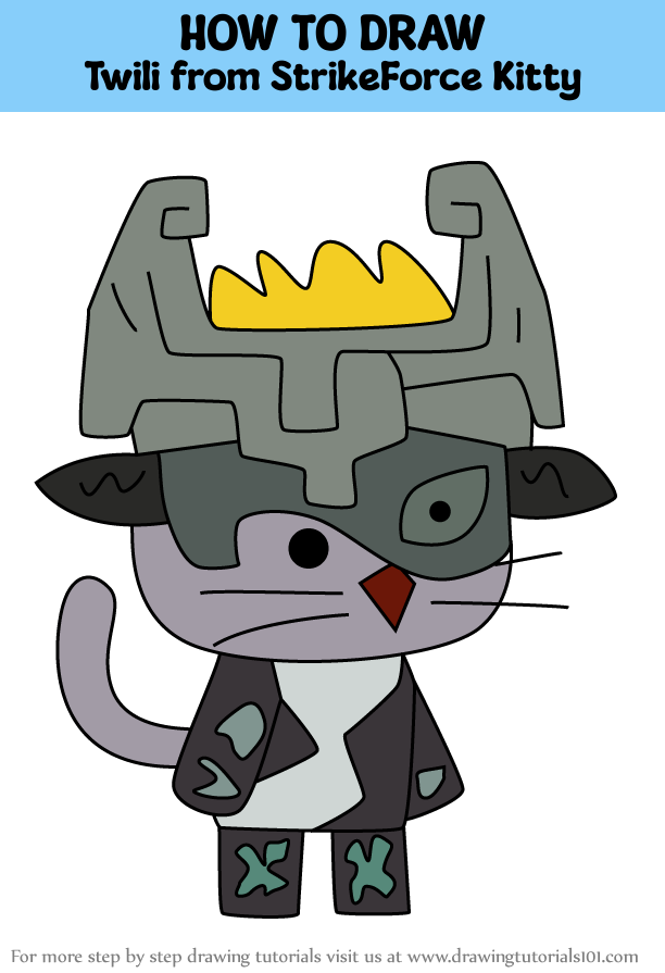 How to Draw Twili from StrikeForce Kitty (StrikeForce Kitty) Step by ...