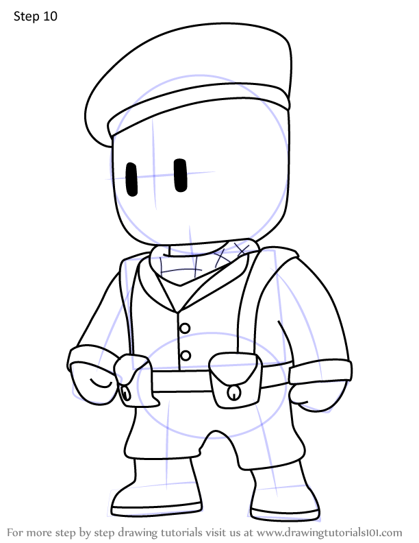 How to Draw Beret Flint from Stumble Guys (Stumble Guys) Step by Step ...