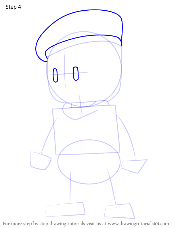 How to Draw Beret Flint from Stumble Guys (Stumble Guys) Step by Step ...