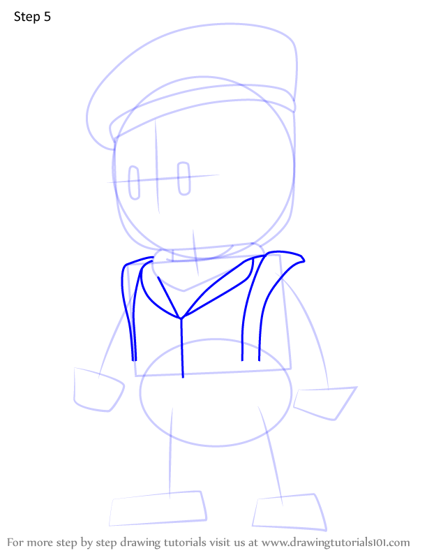 How to Draw Beret Flint from Stumble Guys (Stumble Guys) Step by Step ...