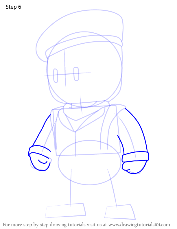 How to Draw Beret Flint from Stumble Guys (Stumble Guys) Step by Step ...