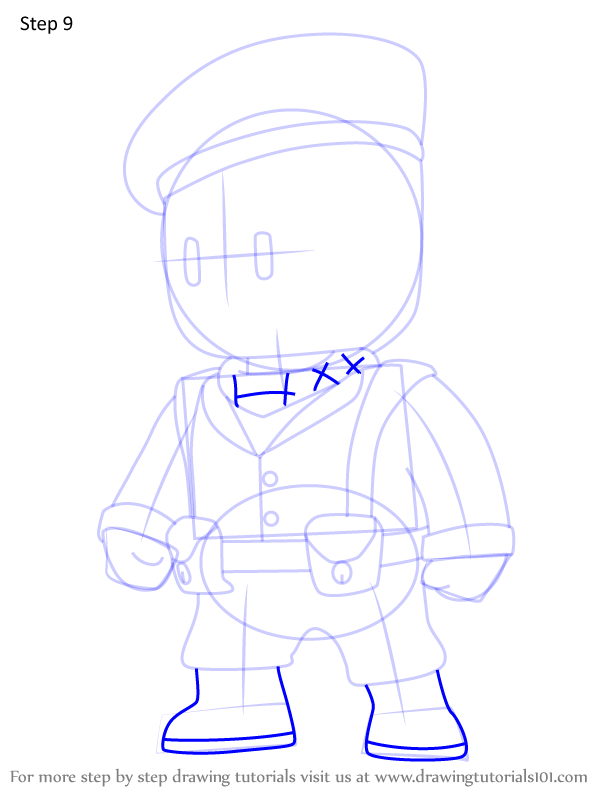 How to Draw Beret Flint from Stumble Guys (Stumble Guys) Step by Step ...