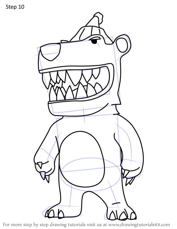 How to Draw Black Bear from Stumble Guys (Stumble Guys) Step by Step ...