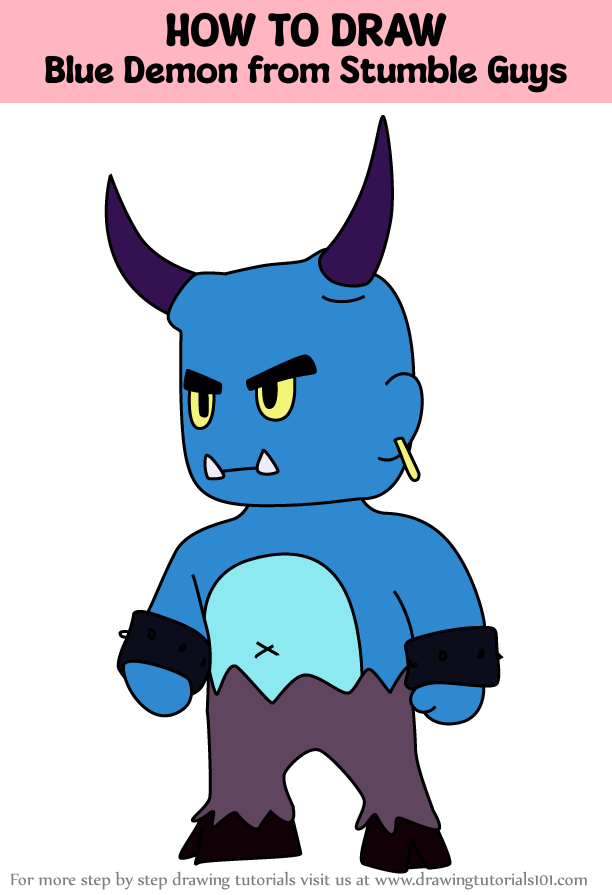 How to Draw Blue Demon from Stumble Guys (Stumble Guys) Step by Step ...