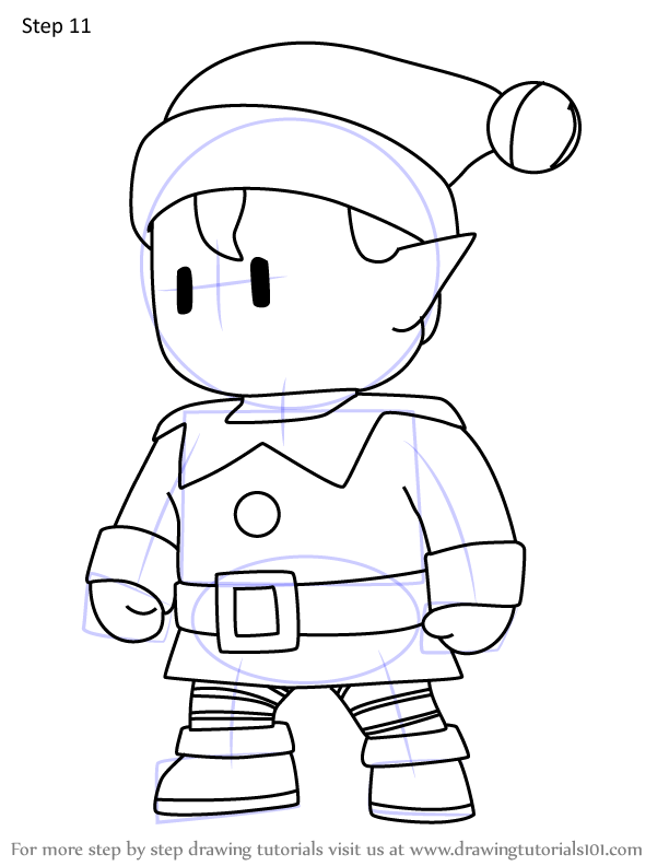 How to Draw Christmas Elf from Stumble Guys (Stumble Guys) Step by Step ...