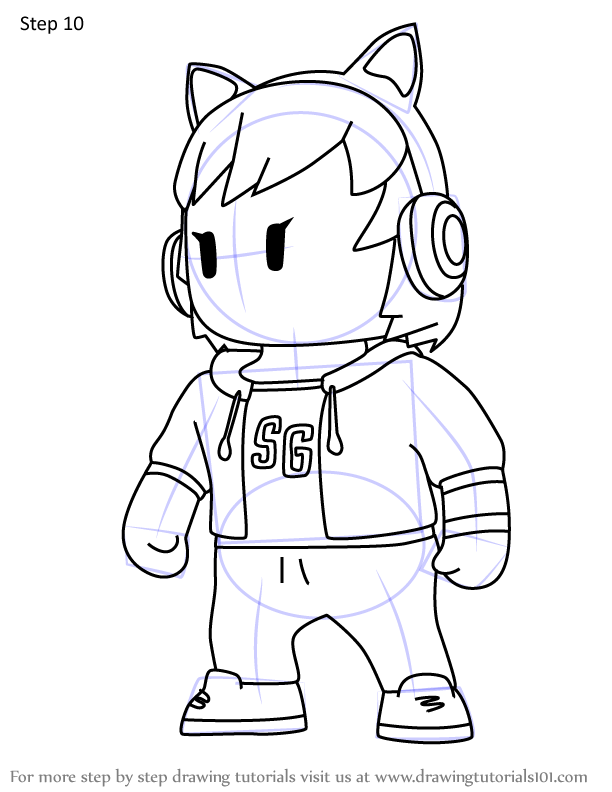 How to Draw Gamer Gina from Stumble Guys (Stumble Guys) Step by Step ...