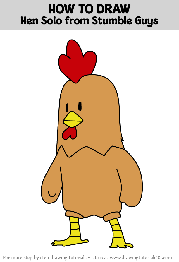 How to Draw Hen Solo from Stumble Guys (Stumble Guys) Step by Step ...