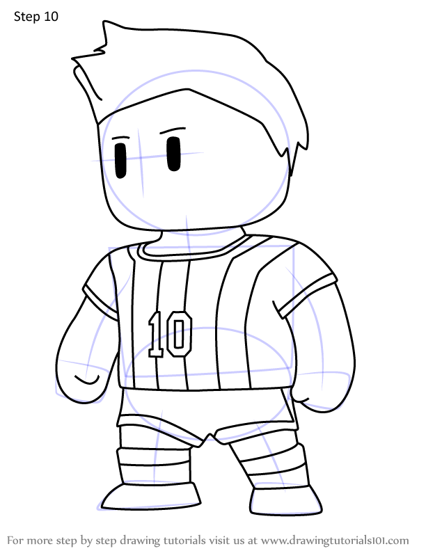 How to Draw Lionel Pessi from Stumble Guys (Stumble Guys) Step by Step ...