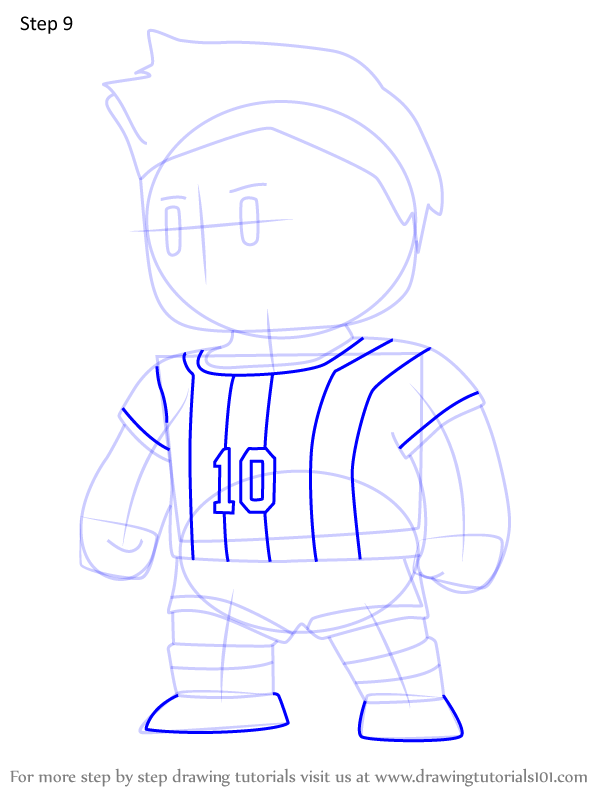 How to Draw Lionel Pessi from Stumble Guys (Stumble Guys) Step by Step ...