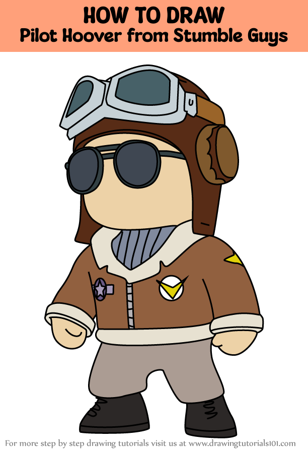 How to Draw Pilot Hoover from Stumble Guys (Stumble Guys) Step by Step ...