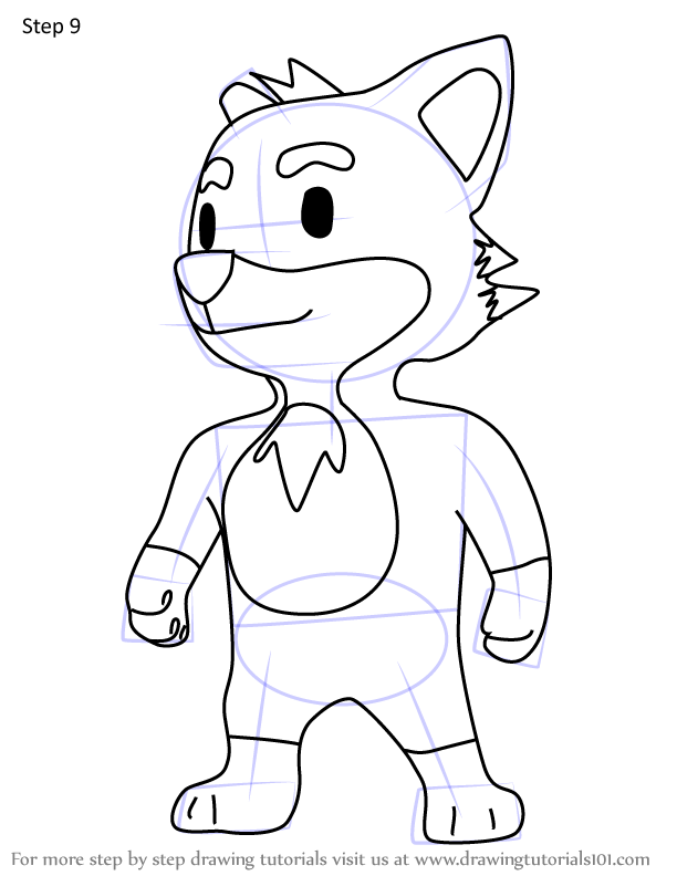 How to Draw Red Fox from Stumble Guys (Stumble Guys) Step by Step ...