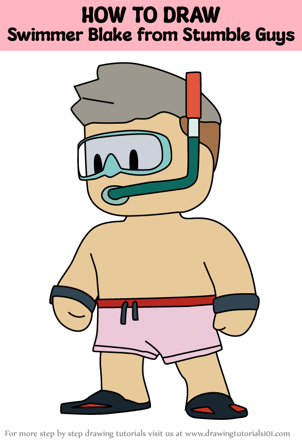 How to Draw Swimmer Blake from Stumble Guys (Stumble Guys) Step by Step ...