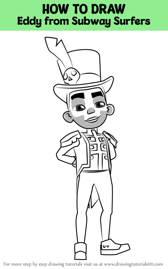 How to Draw Eddy from Subway Surfers (Subway Surfers) Step by Step ...