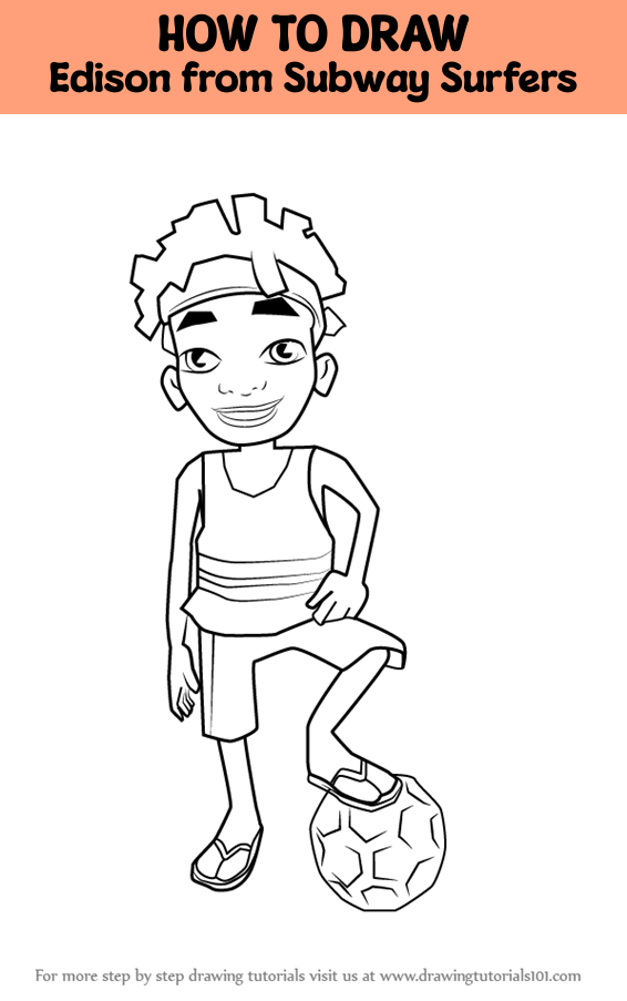 How to Draw Edison from Subway Surfers (Subway Surfers) Step by Step ...