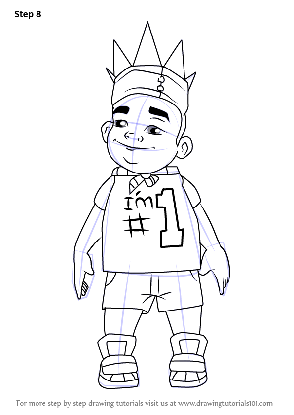 How to Draw King from Subway Surfers (Subway Surfers) Step by Step ...