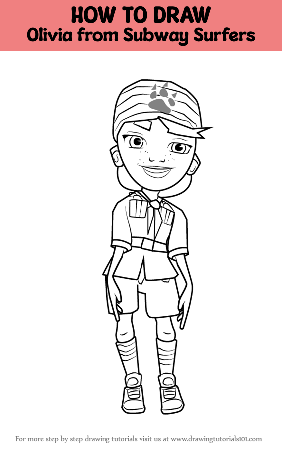How to Draw Olivia from Subway Surfers (Subway Surfers) Step by Step ...