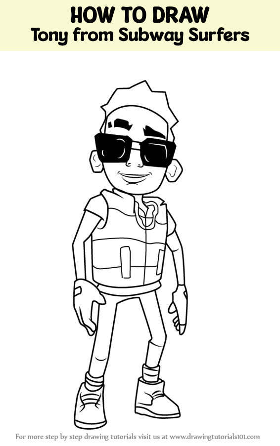 How to Draw Tony from Subway Surfers (Subway Surfers) Step by Step ...
