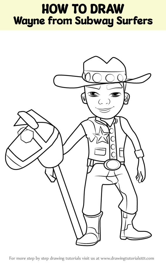 How to Draw Wayne from Subway Surfers (Subway Surfers) Step by Step ...