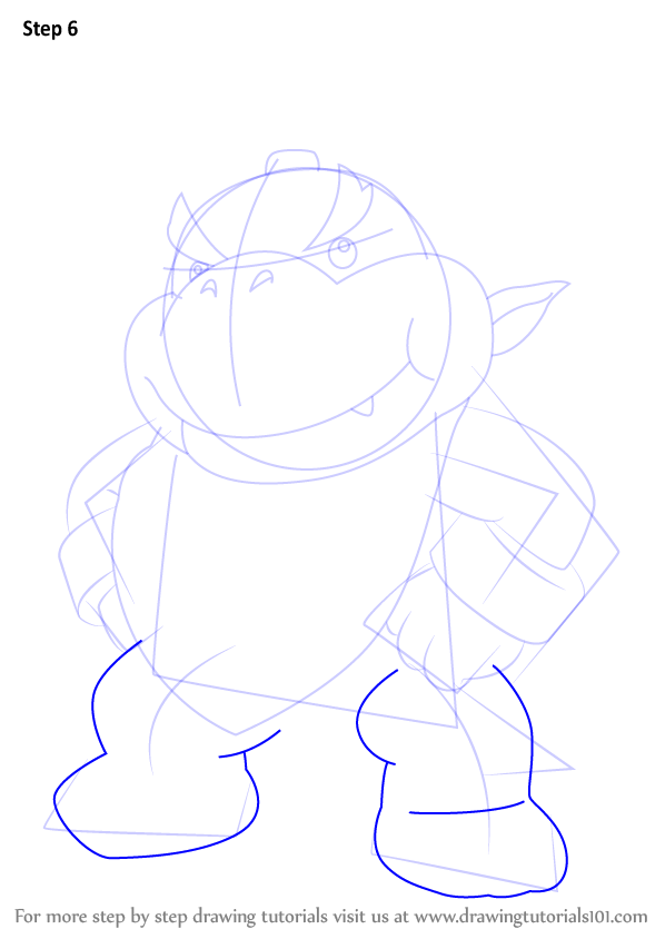 How To Draw Bowser Jr Face How To Draw Luigi Draw Central