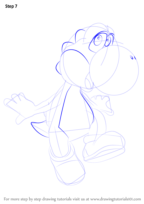 How to Draw Yoshi from Super Smash Bros (Super Smash Bros.) Step by ...