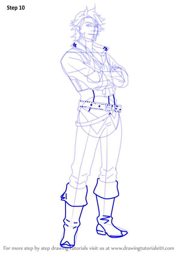 How to Draw Eguille from Tales of Zestiria (Tales of Zestiria) Step by ...