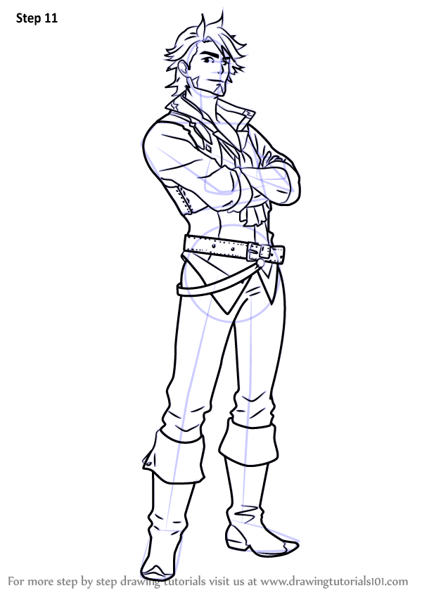 How to Draw Eguille from Tales of Zestiria (Tales of Zestiria) Step by ...