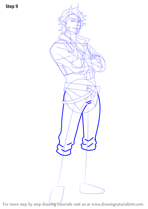 How to Draw Eguille from Tales of Zestiria (Tales of Zestiria) Step by ...