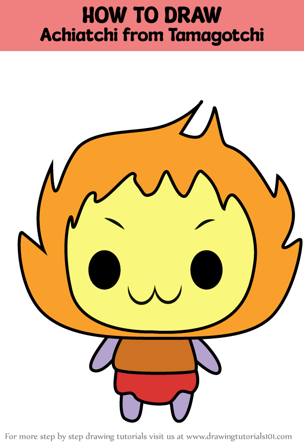 How to Draw Achiatchi from Tamagotchi (Tamagotchi) Step by Step ...