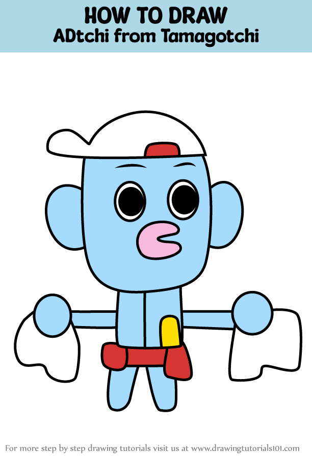 How to Draw ADtchi from Tamagotchi (Tamagotchi) Step by Step ...