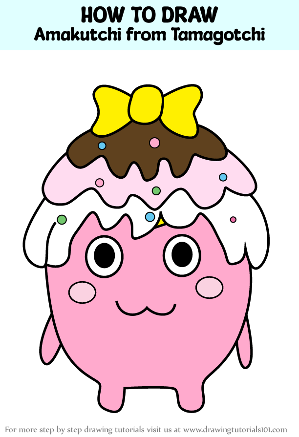 How to Draw Amakutchi from Tamagotchi (Tamagotchi) Step by Step ...