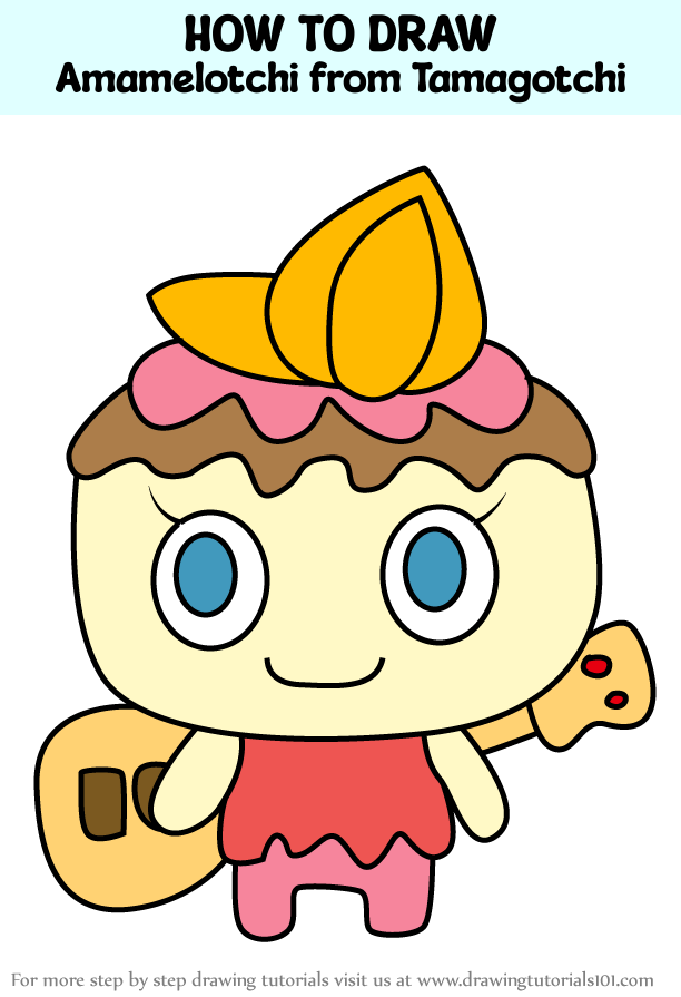 How to Draw Amamelotchi from Tamagotchi (Tamagotchi) Step by Step ...