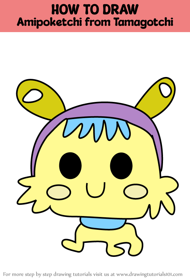How to Draw Amipoketchi from Tamagotchi (Tamagotchi) Step by Step ...