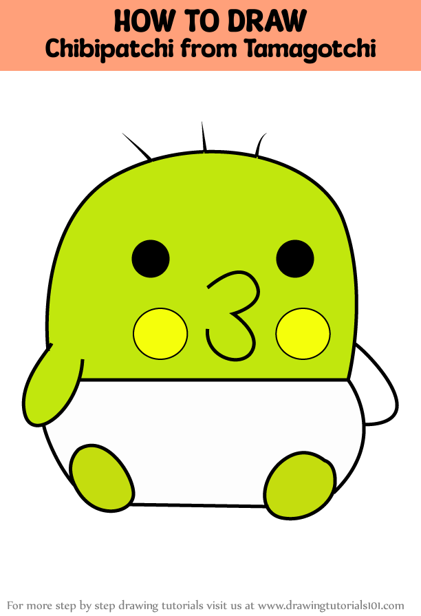 How to Draw Chibipatchi from Tamagotchi (Tamagotchi) Step by Step ...