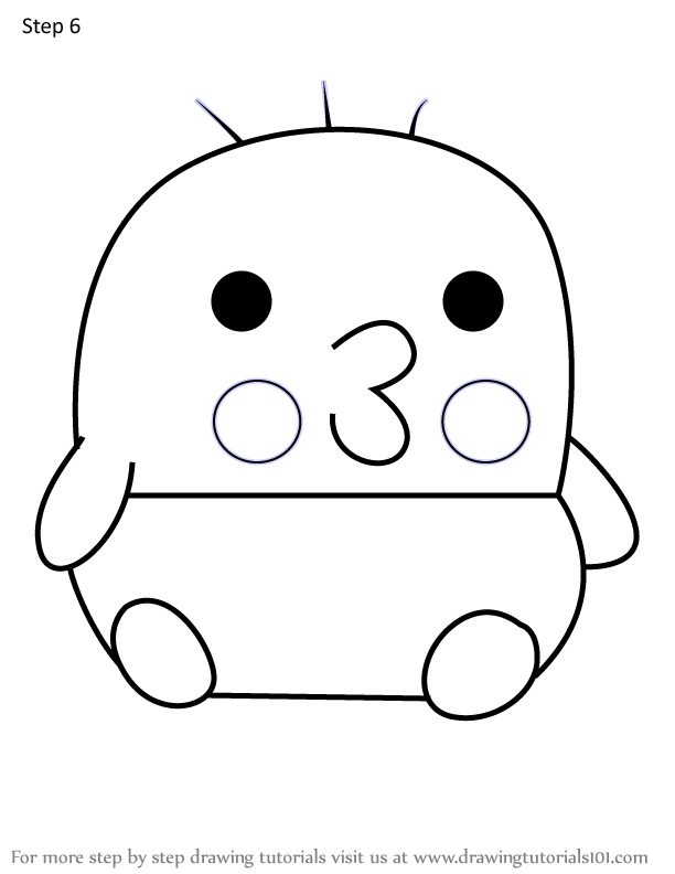 How to Draw Chibipatchi from Tamagotchi (Tamagotchi) Step by Step ...