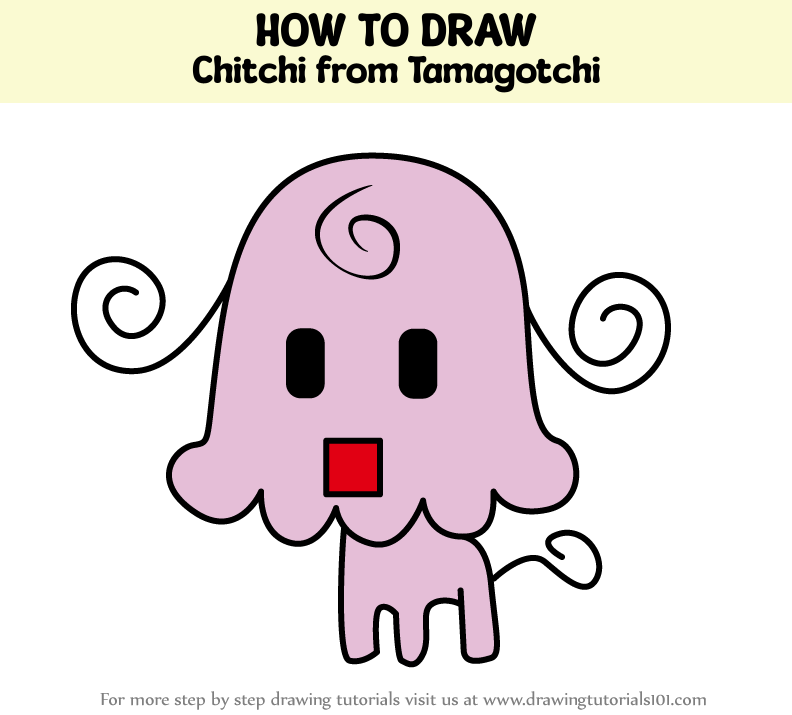 How to Draw Chitchi from Tamagotchi (Tamagotchi) Step by Step ...