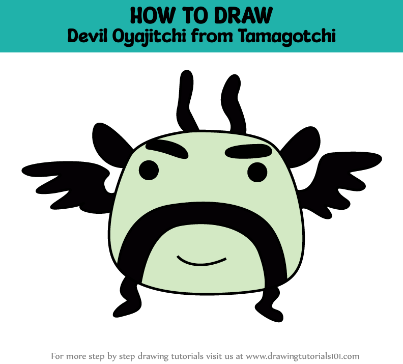 How to Draw Devil Oyajitchi from Tamagotchi (Tamagotchi) Step by Step ...