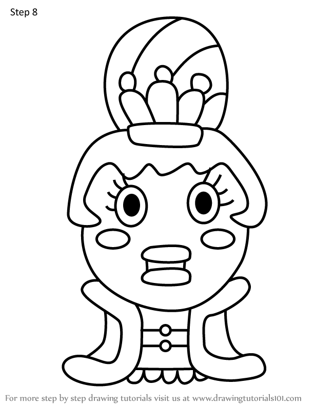 How to Draw Gotchi Queen from Tamagotchi (Tamagotchi) Step by Step ...