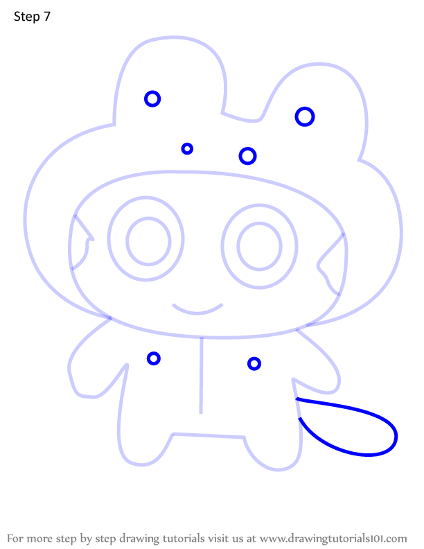 How to Draw Kaburimonotchi from Tamagotchi (Tamagotchi) Step by Step ...