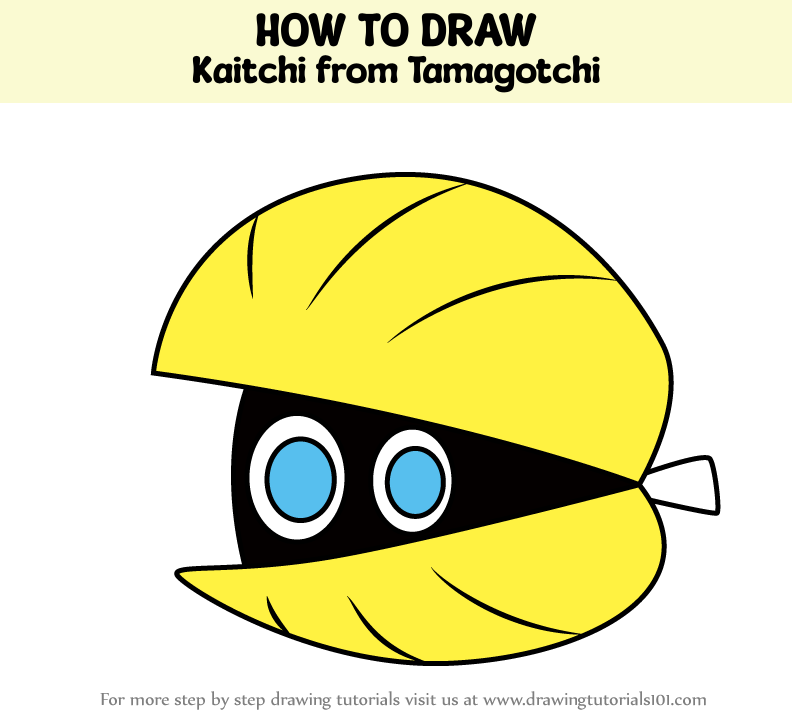 How to Draw Kaitchi from Tamagotchi (Tamagotchi) Step by Step ...