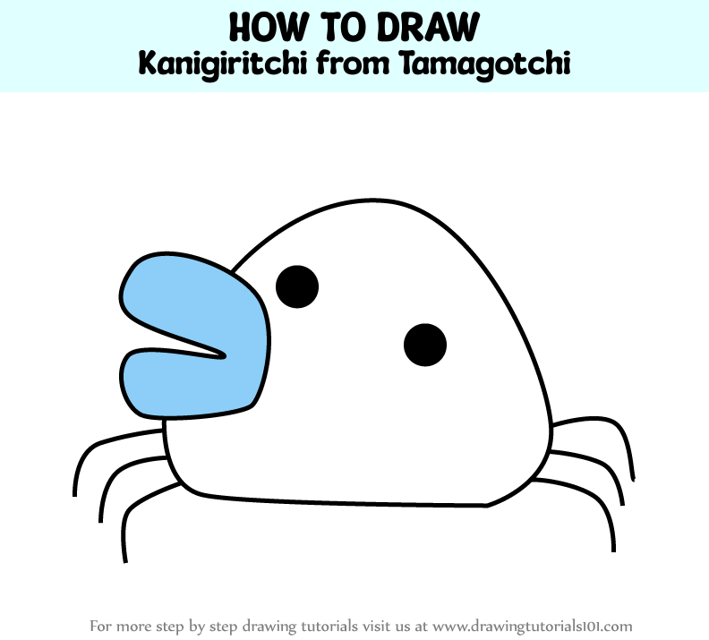 How to Draw Kanigiritchi from Tamagotchi (Tamagotchi) Step by Step ...