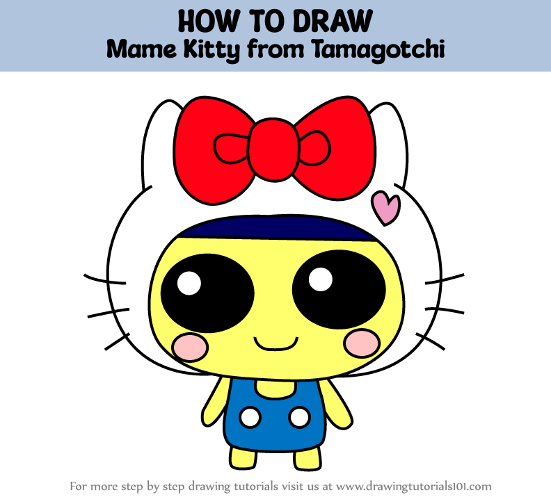 How to Draw Mame Kitty from Tamagotchi (Tamagotchi) Step by Step ...